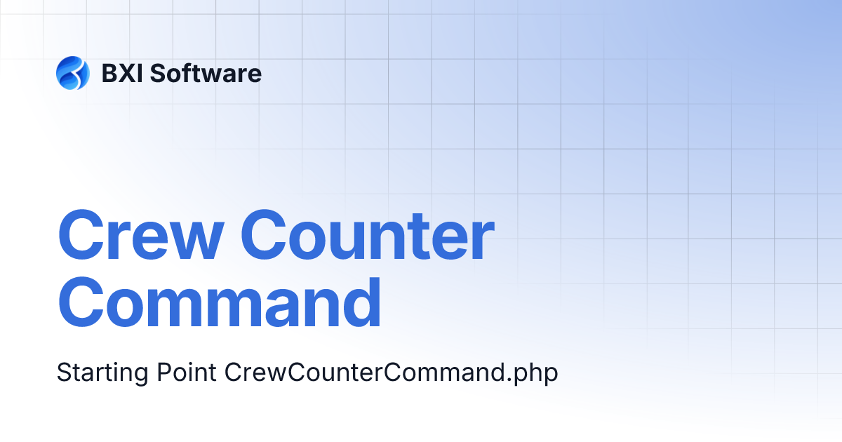 Crew Counter Command | BXI Software